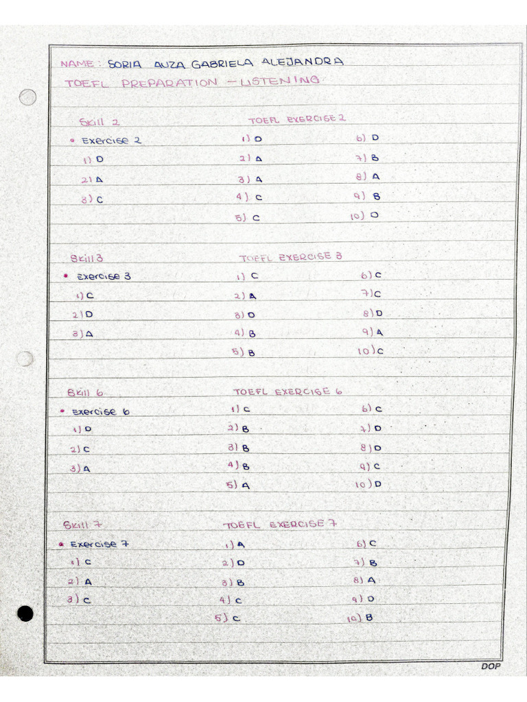 TOEFL Exercise Listening | PDF