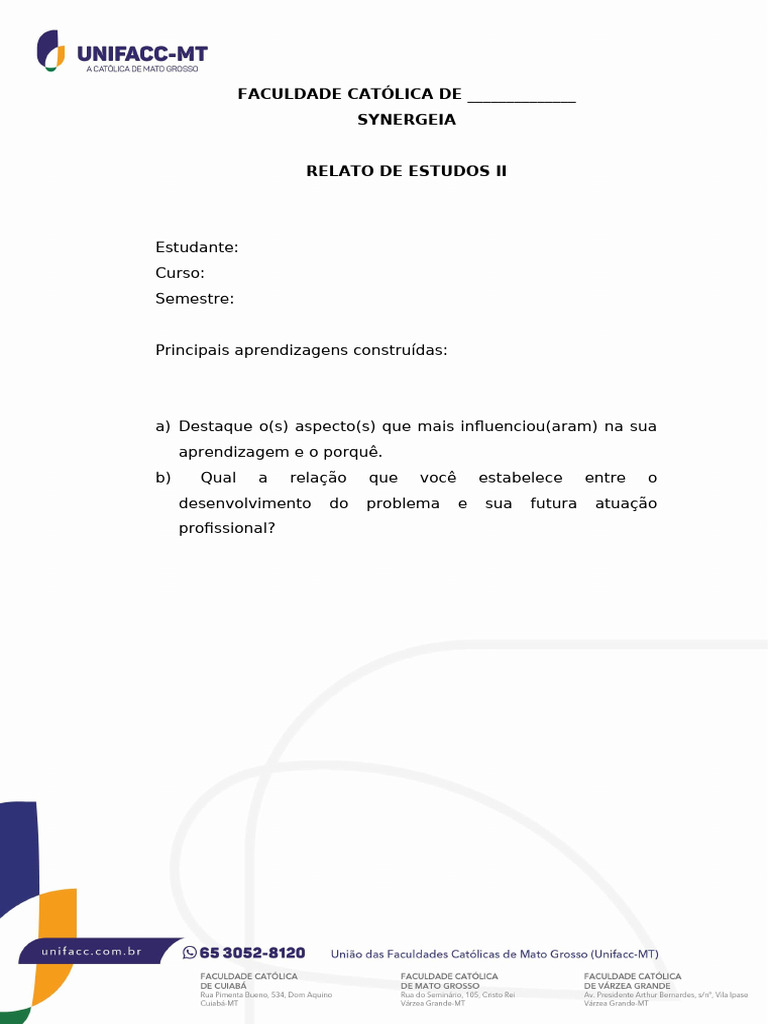 Relato de Estudos de Flora Alves | PDF