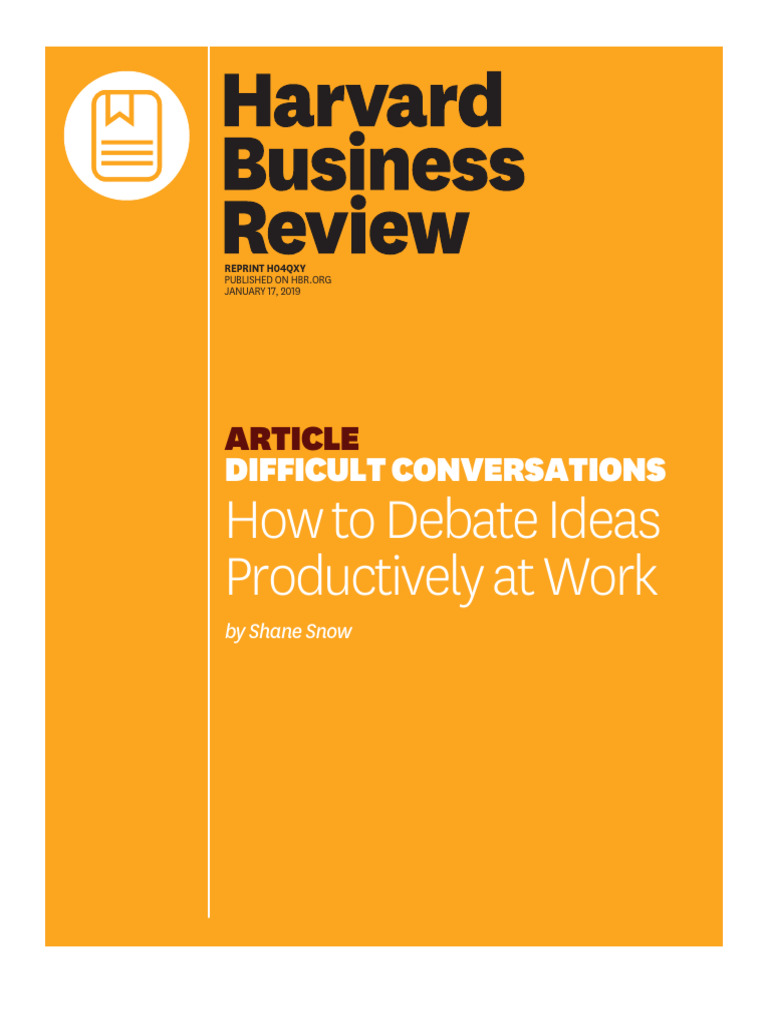 How To Debate Ideas Productively at Work | PDF | Argument | Fallacy