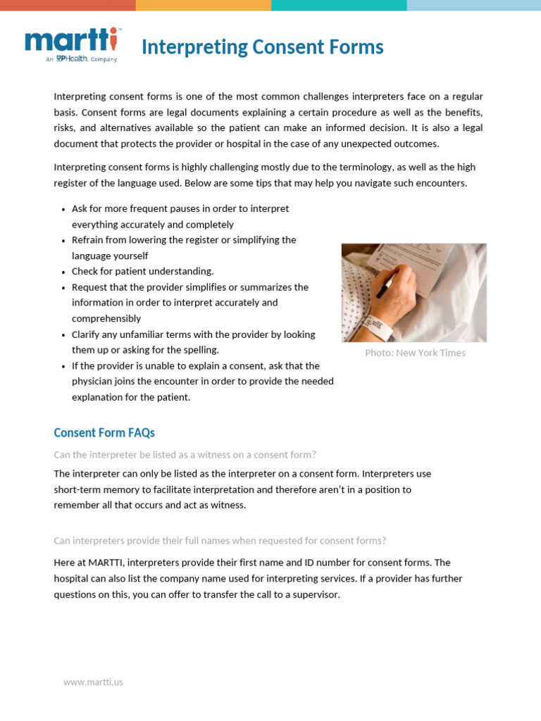 Interpreting Consent Forms 2022 | PDF | Consent | Language Interpretation
