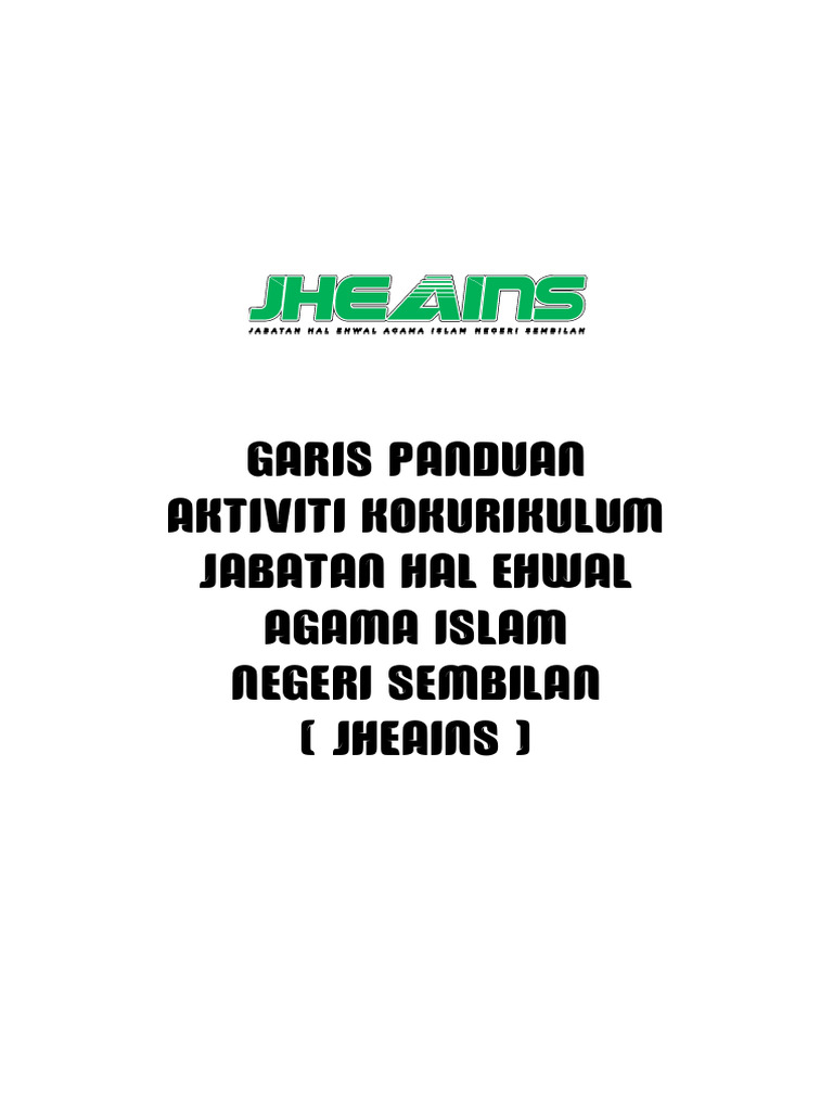 Garis Panduan Aktiviti Kokurikulum Jheains Full | PDF