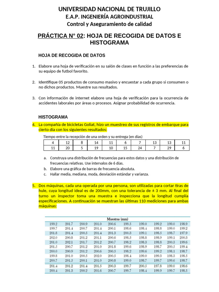 HECHO PRACTICA N° 03 CONTROL Y ASEGURAMIENTO DE LA CALIDAD | PDF | Metodología de encuesta | Buick