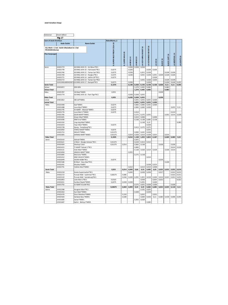 Mg. 17 (2025) SRMR - Jatah 110% | PDF