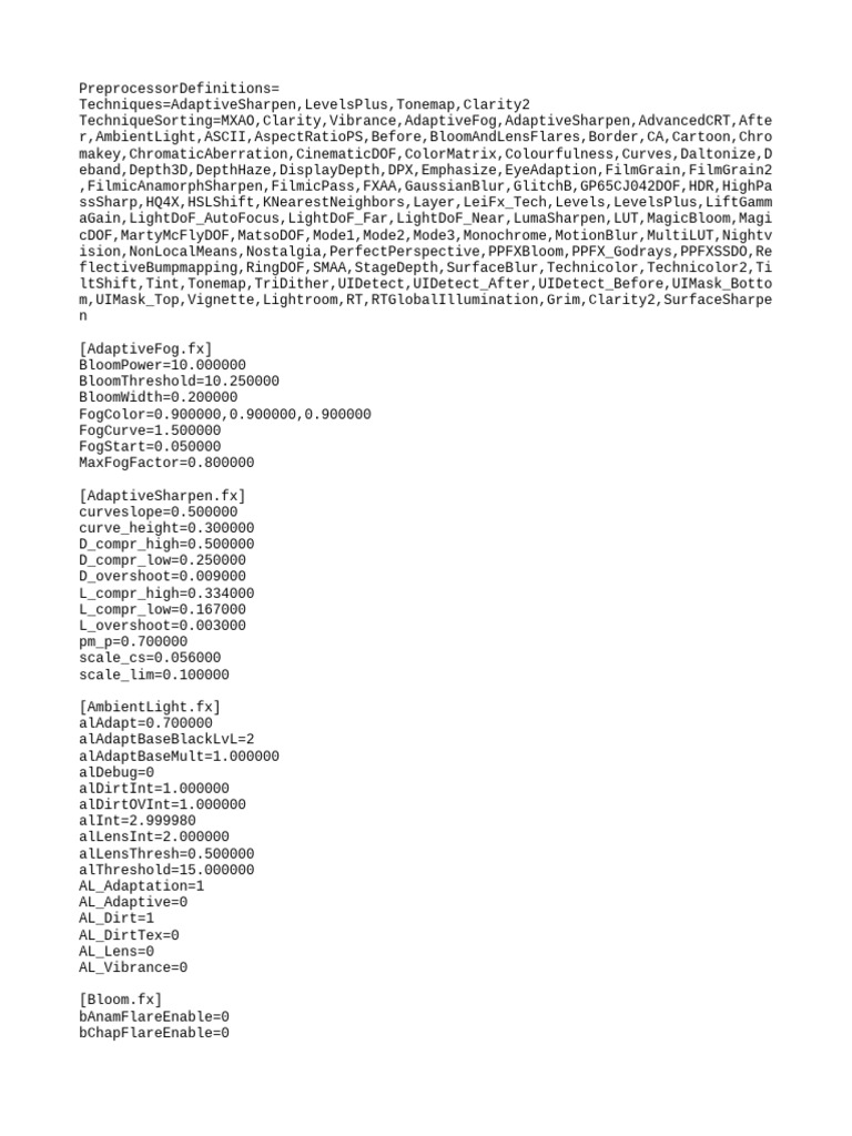 SweetFX - Settings - B'red Dead Redemption 2' - B'RDR 2 by Alonz V.2.0 (Vulkan Compatible) ' | PDF