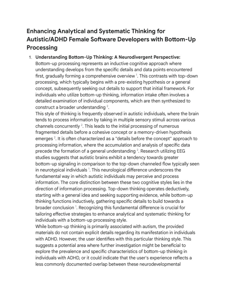 Autism, ADHD, Analytical Thinking. | PDF | Autism | Attention Deficit Hyperactivity Disorder