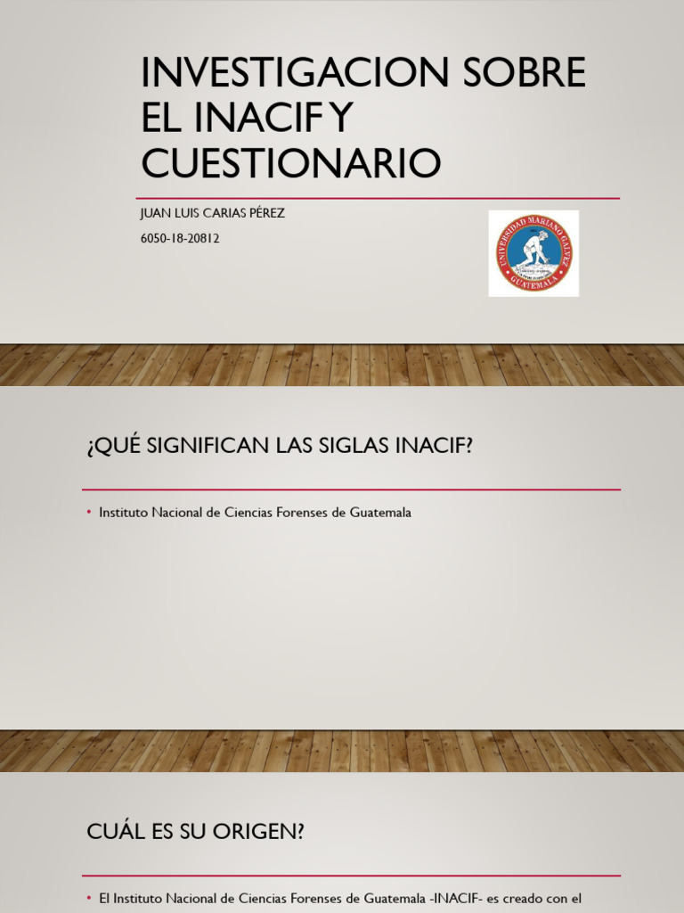 Funciones y Ley Orgánica del INACIF | PDF | Armas de fuego | Proyectiles