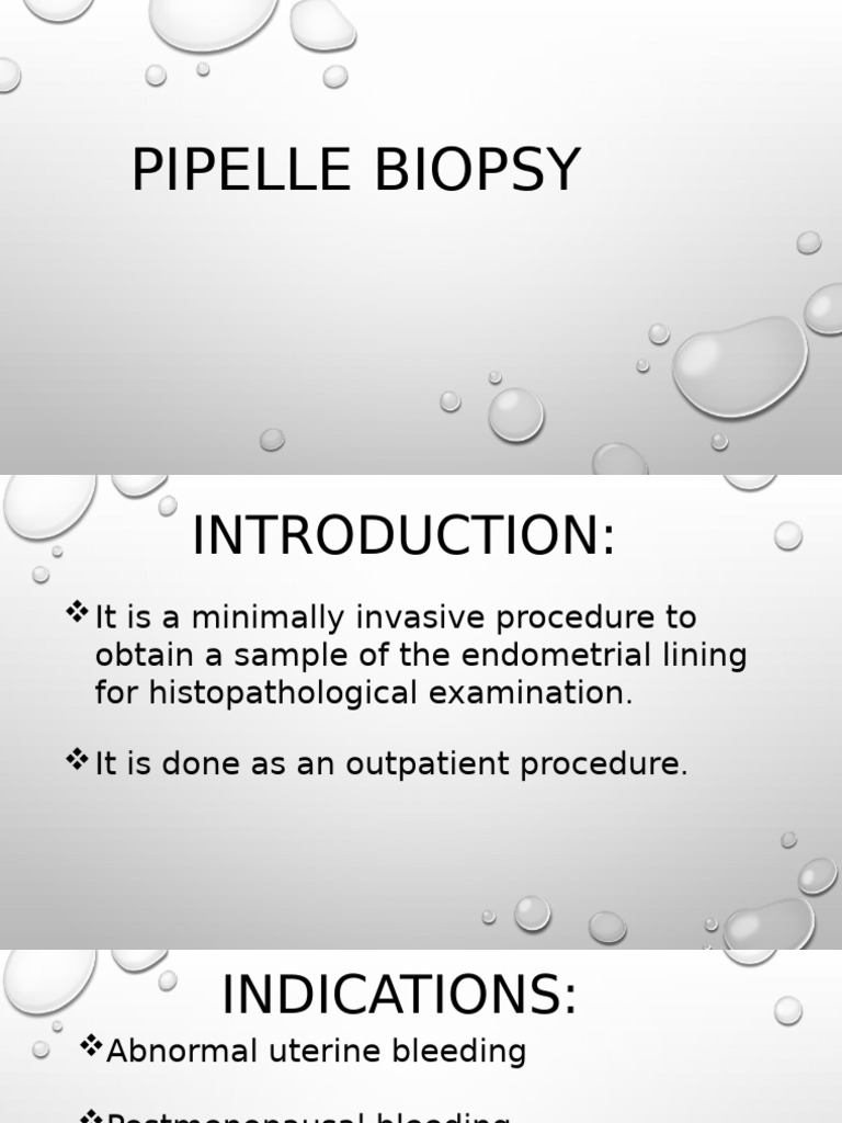 Endometrial Pipelle Biopsy Procedure Guide | PDF