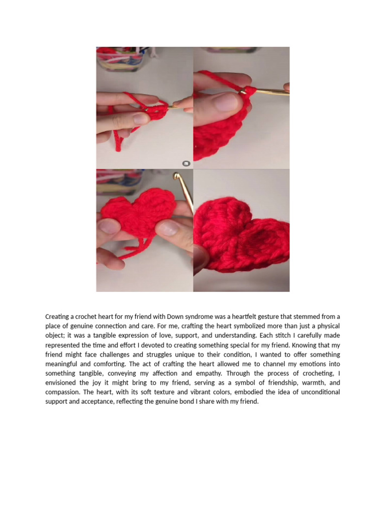 Creating A Crochet Heart For My Friend With Down Syndrome Was A ...