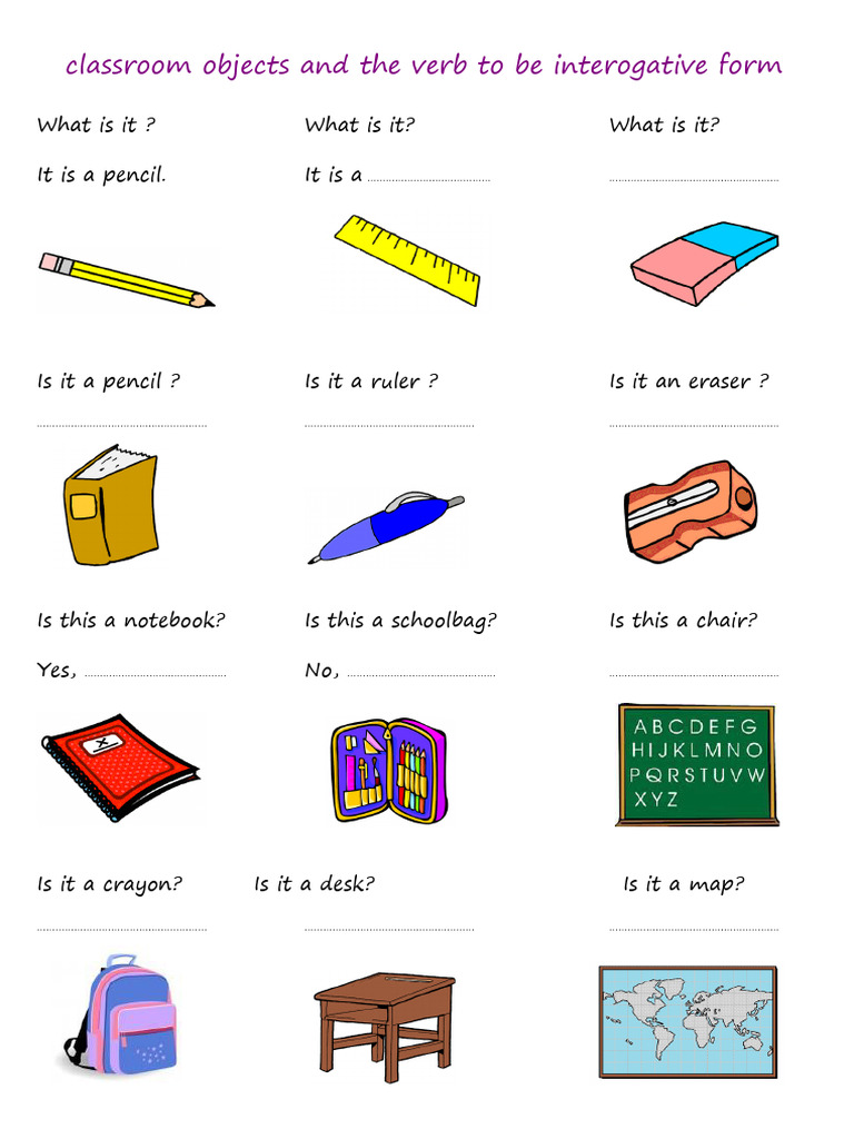 Classroom Objects 10914 Pdf Pdf