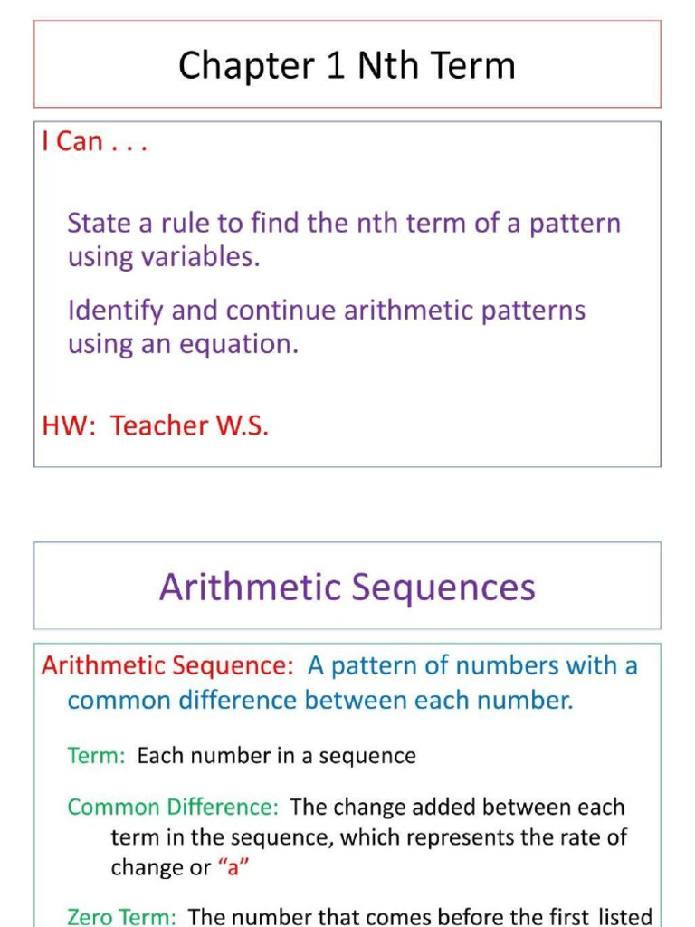 Find The NTH Term of A Sequence | PDF