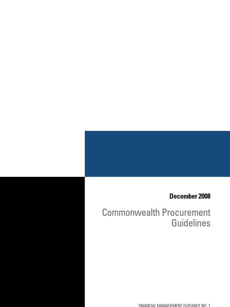 Commonwealth Procurement Guidelines-2008 | PDF | Procurement | Risk ...