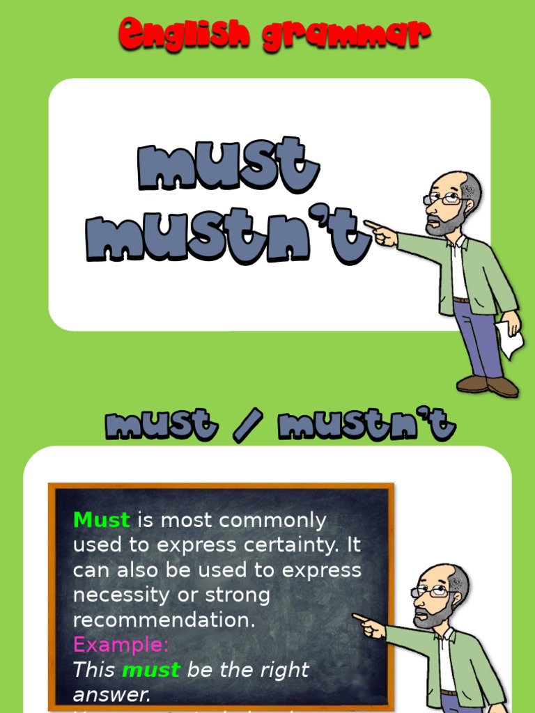 Must Mustnt PPT Flashcards Fun Activities Games Games - 43762 | PDF