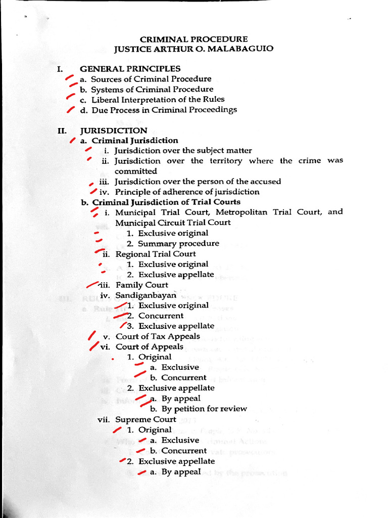CrimPro Syllabus | PDF