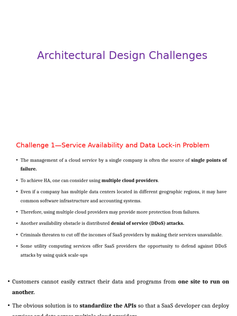 1.5 Architectural Design Challenges | PDF | Cloud Computing | Virtual ...
