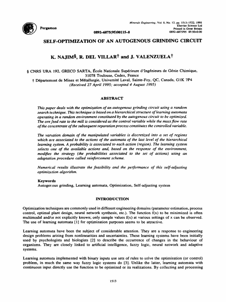 50 - Optimization Grinding Circuits | PDF | Automata Theory | Mathematical Optimization