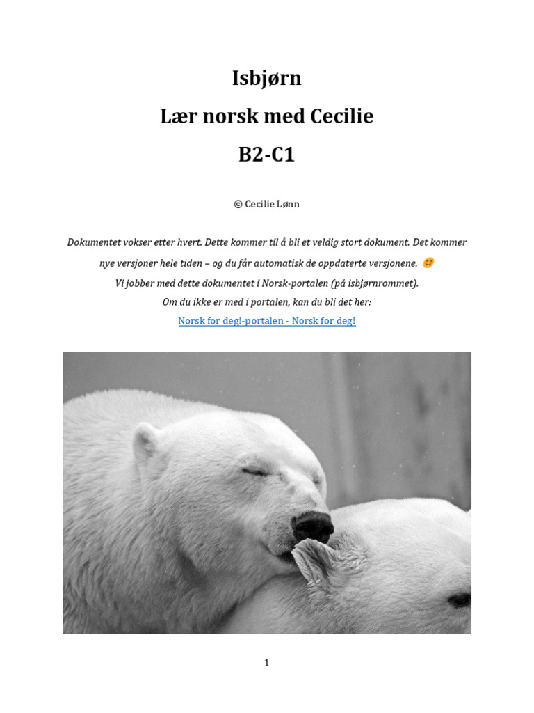 Isbjorn Laer Norsk Pa B2 Niva | PDF