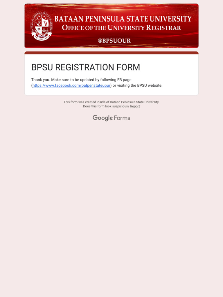 Bpsu Registration Form | PDF