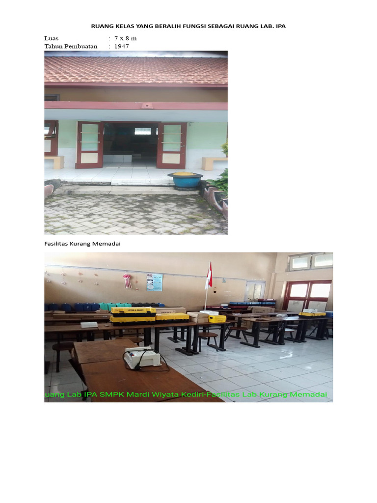 Ruang Lab. Ipa Pengganti | PDF