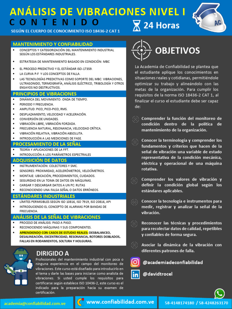 1 - Análisis de Vibraciones Nivel 1 - ISO 18436-2 | PDF | Ingeniería de ...