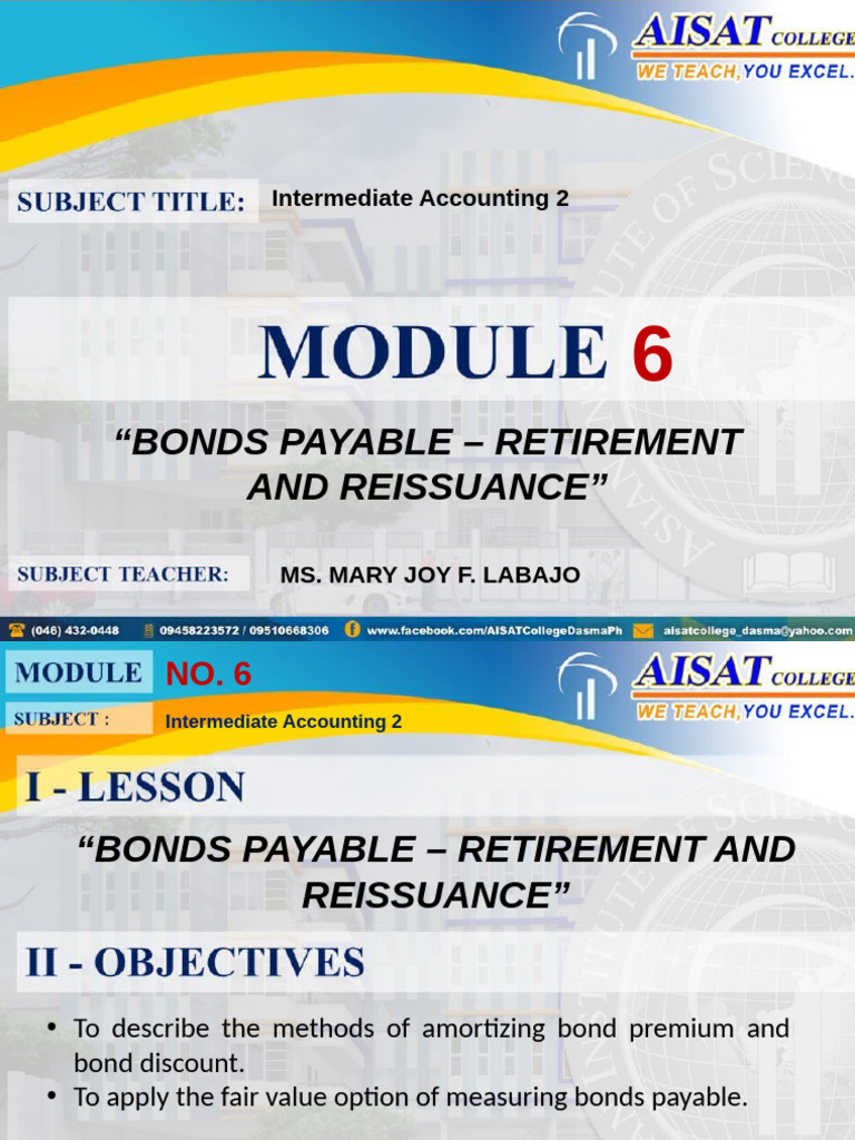 MFL AE16-IA2 Module-6 | PDF | Bonds (Finance) | Fair Value