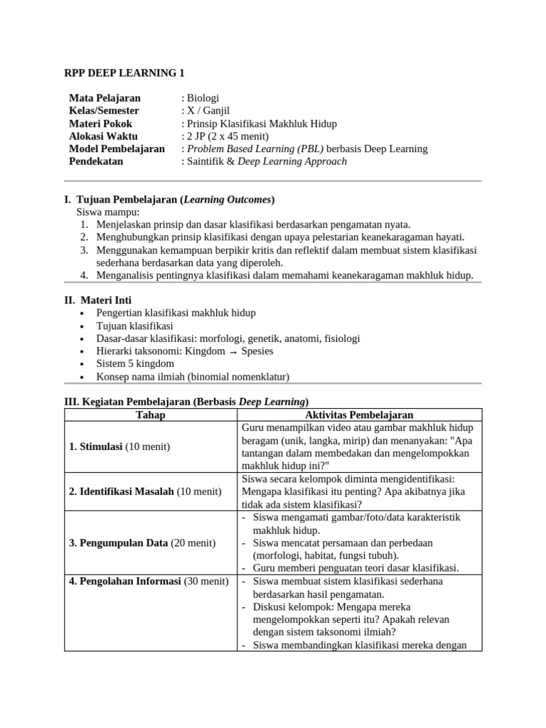 RPP Deep Learning 1 | PDF