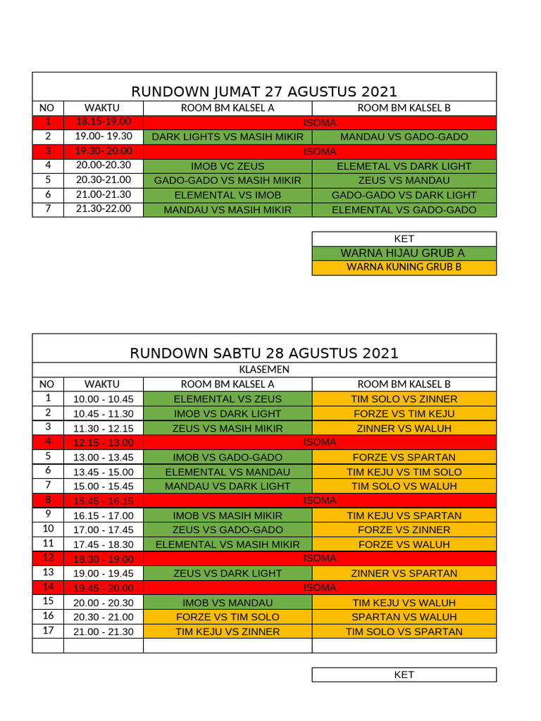 JADWAL | PDF