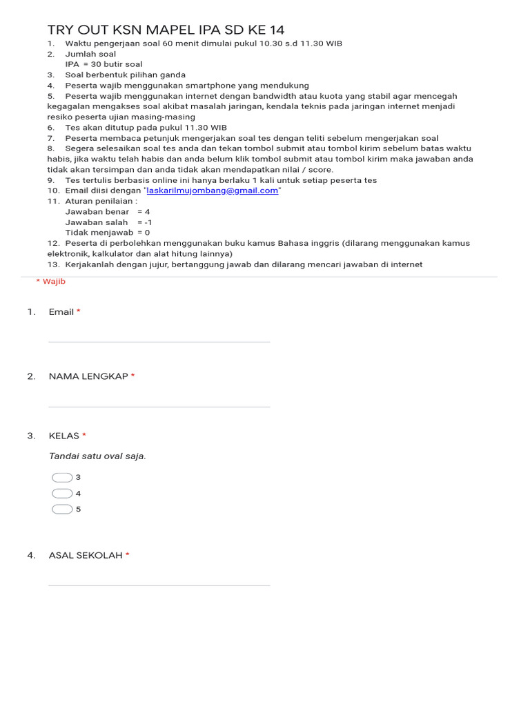 Soal Tryout Ipa 14 | PDF