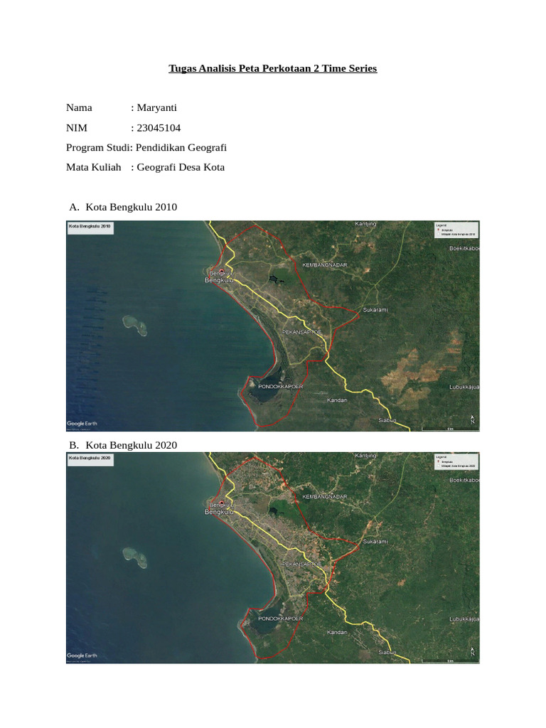 Tugas Analisis Peta Perkotaan 2 Time Series | PDF