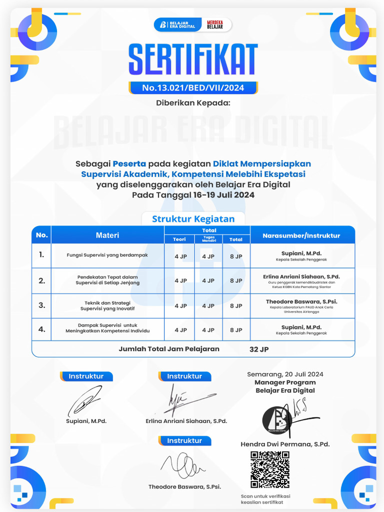 Sertifikat - SYAIFUL BACHRI ABDULLAH, S.PD | PDF