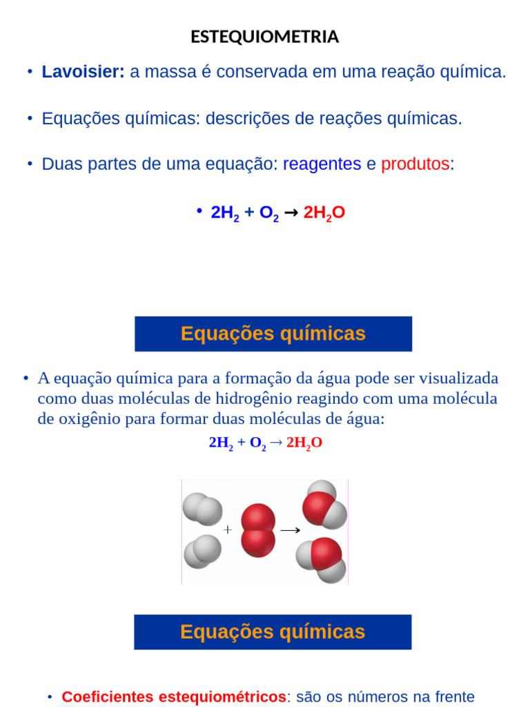 Proporções Estequiométricas em Reações | PDF