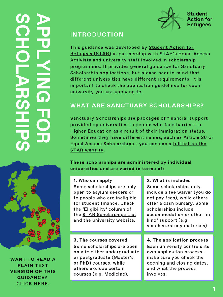 STAR Guidance Applying For Scholarships | PDF | University | Right Of ...