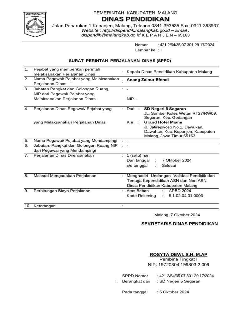 SPPD Peserta 1 - Copy | PDF