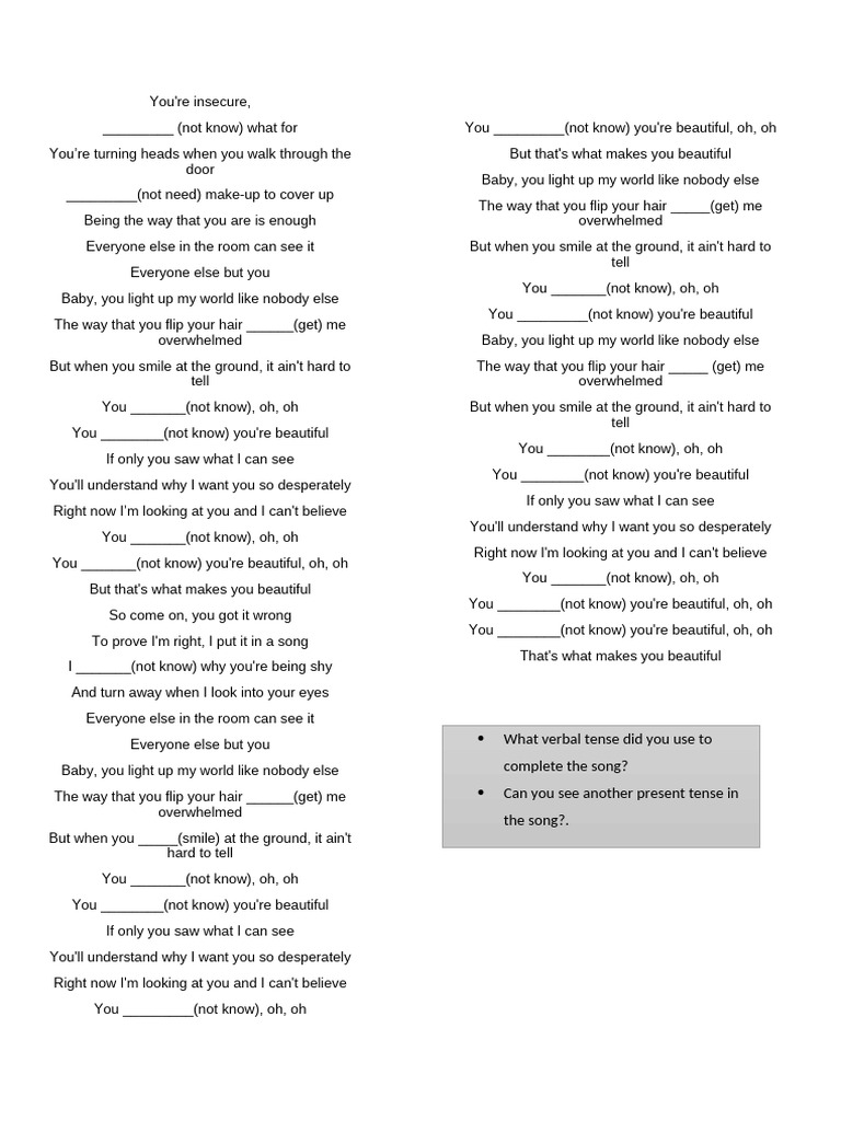 song-WMYB 1D | PDF