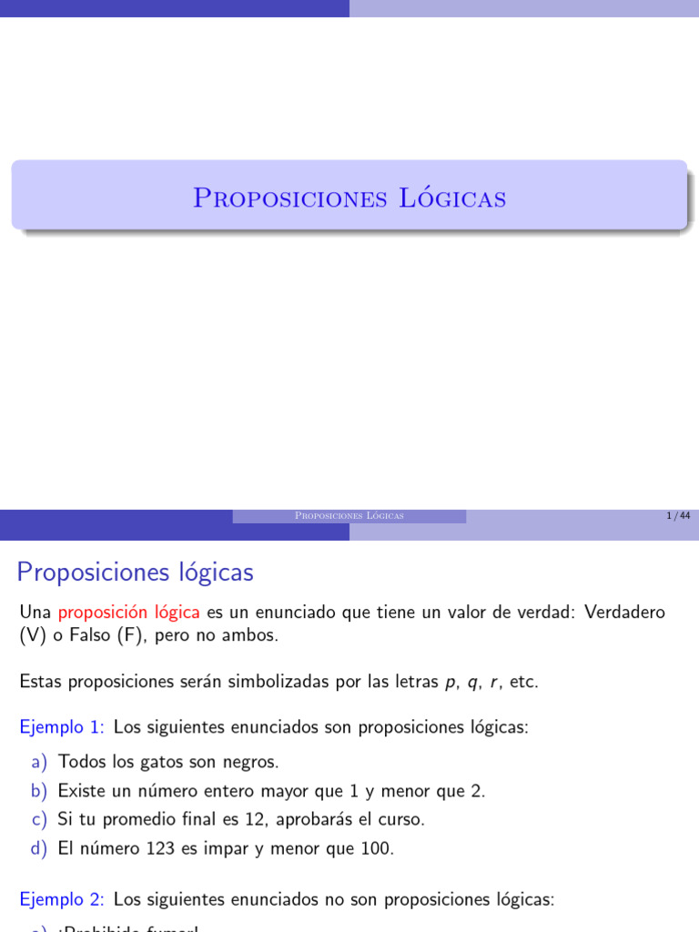 Proposiciones lógicas-23-2s | PDF | Proposición | Si y solo si