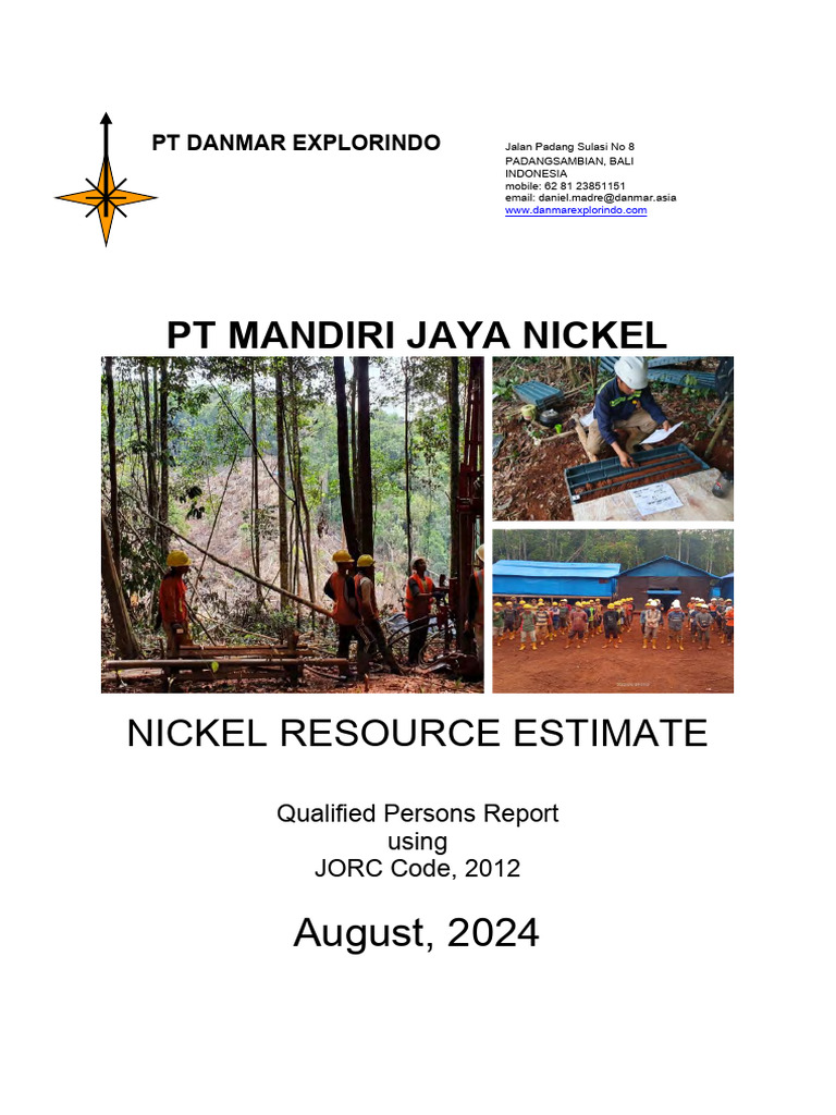 MJN Nickel Resource Report Using The Jorc Code 2024 Sept 24 Asx LR ...