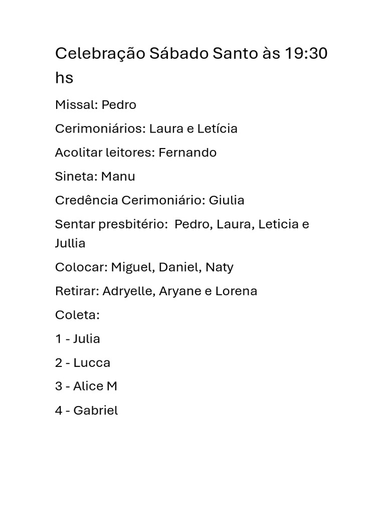 Escala Missa 1 | PDF