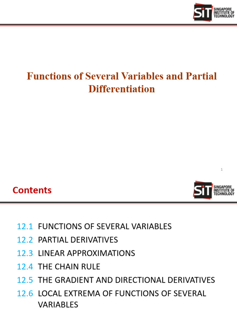 Week 3 Multivariable Differentiation | PDF | Derivative | Function (Mathematics)
