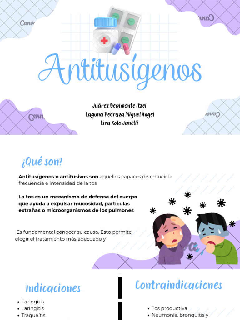 Presentación de Antitusigenos | PDF | Analgésico | Tos