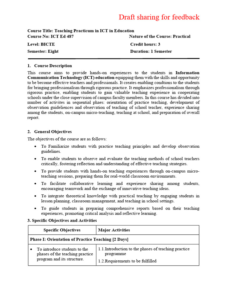 TeachingPracticum - ICTEd 487 | PDF | Educational Technology | Teaching ...