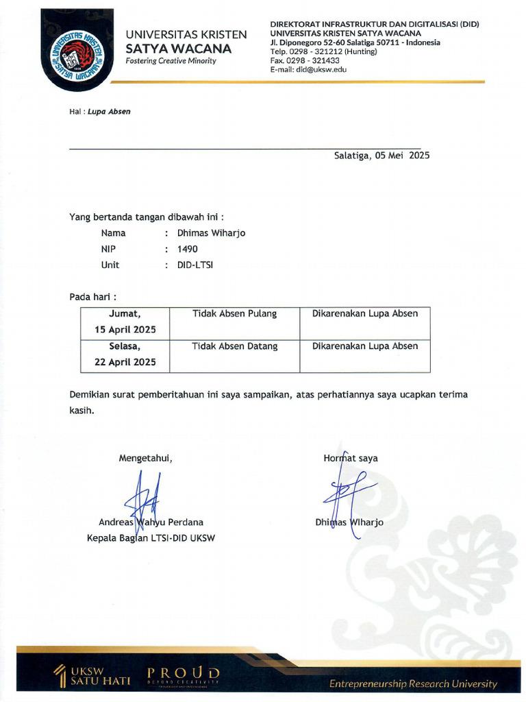 Scan_Lupa Absen Dhimas | PDF