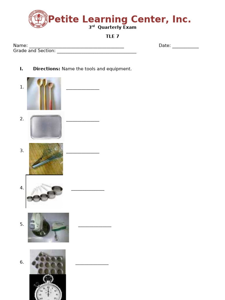 Grade 7-TLE Exam 2nd Quarterly | PDF