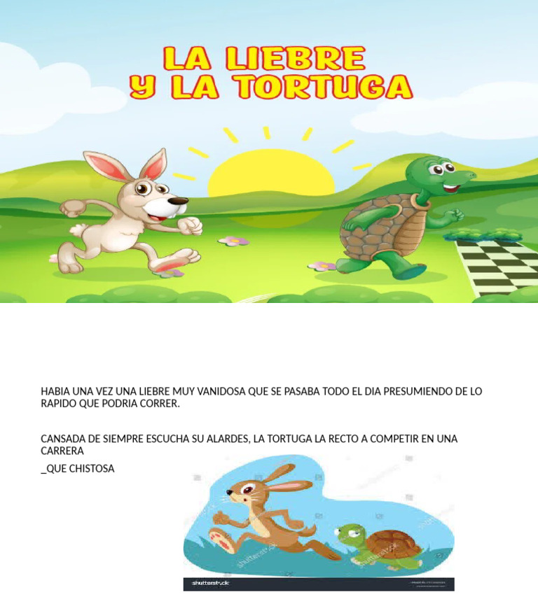 Cuento de Tortuga y La Liebre | PDF