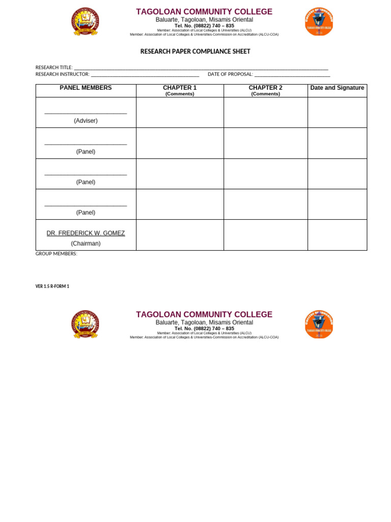 Compliance Sheet Research | PDF