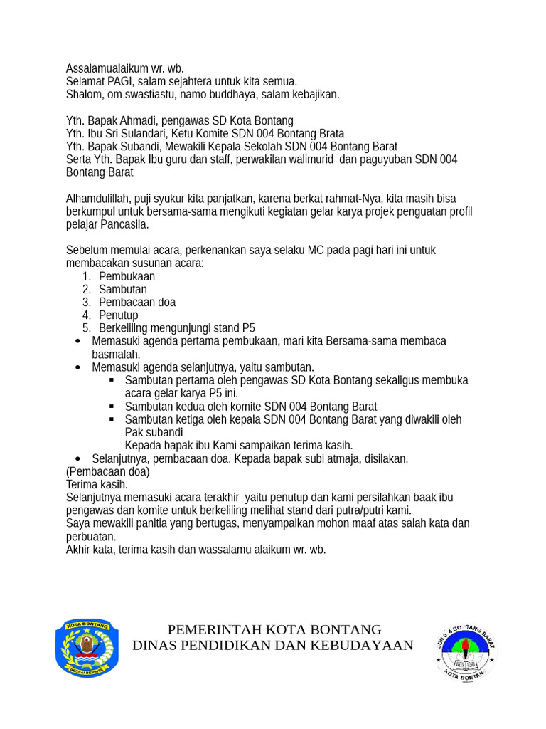 Susunan Acara Dan Undangan p5 | PDF