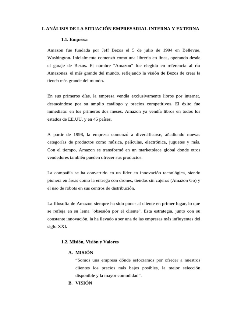 Análisis Estratégico de Amazon 2023 | PDF | Logística | Cadena de valor