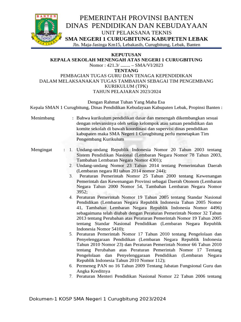 SK TPK 2023-2024 | PDF