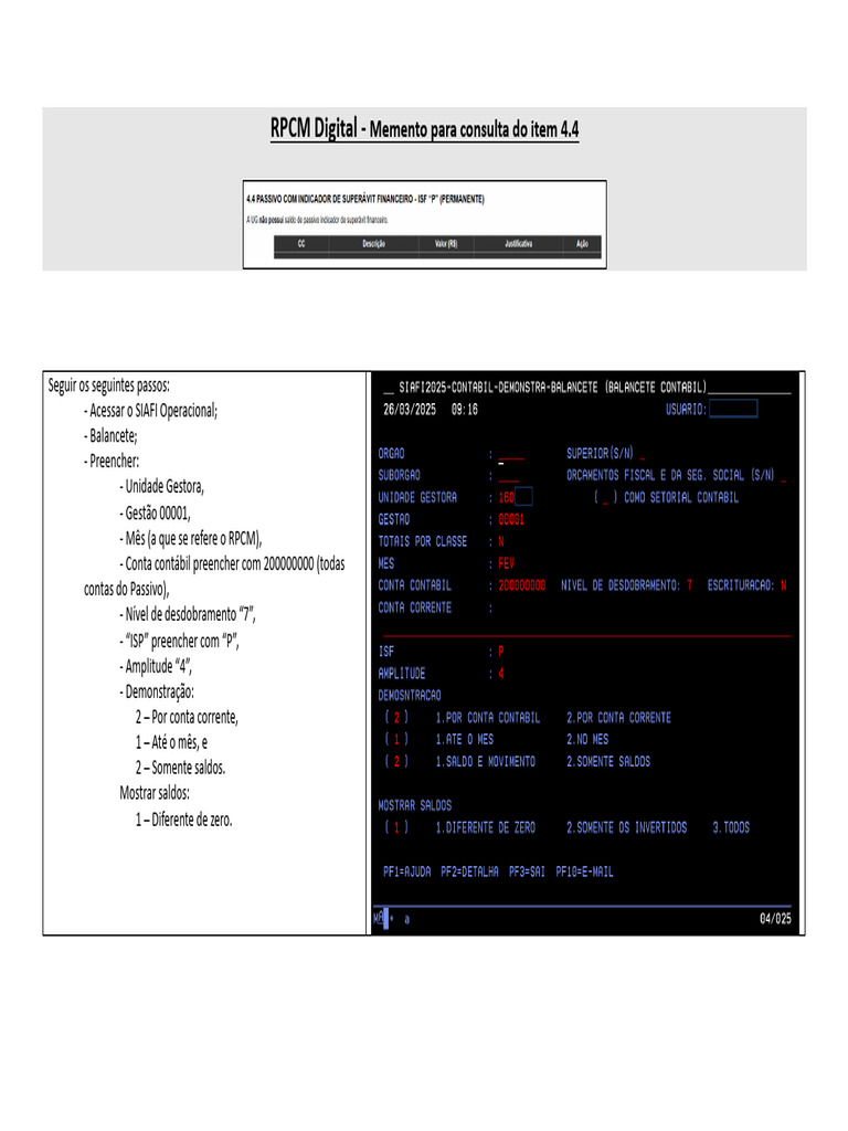 RPCM Digital - Memento ISF P | PDF