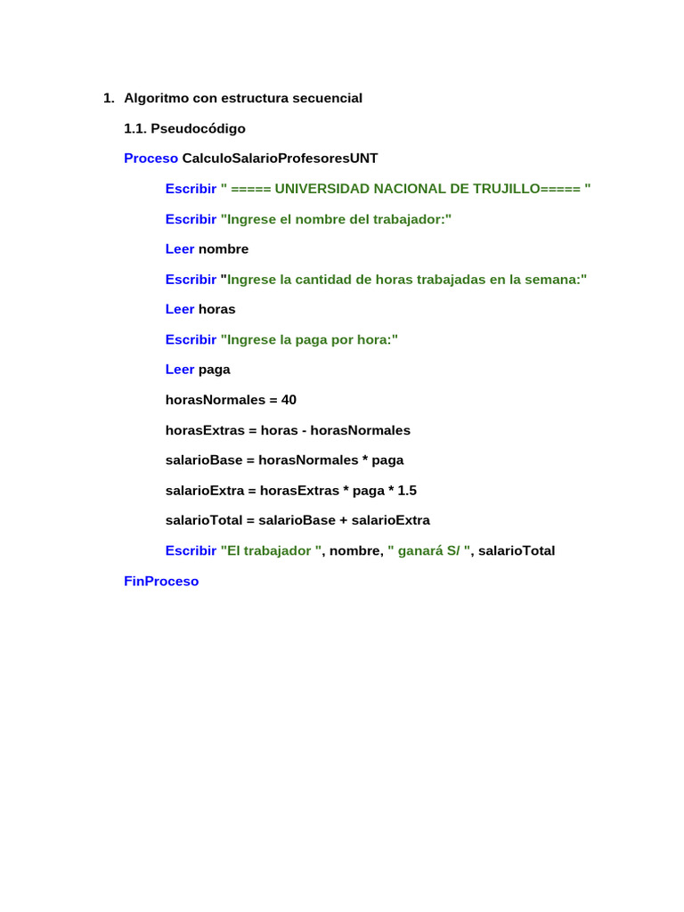 Pseudocódigo y Diagrama de Flujo | PDF | Algoritmos | Informática
