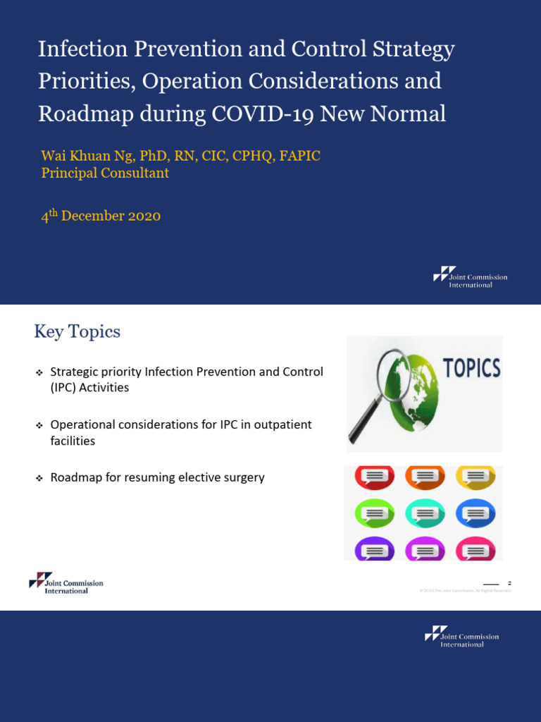 IPC Strategy Priorities Operation Considerations and Roadmap During ...