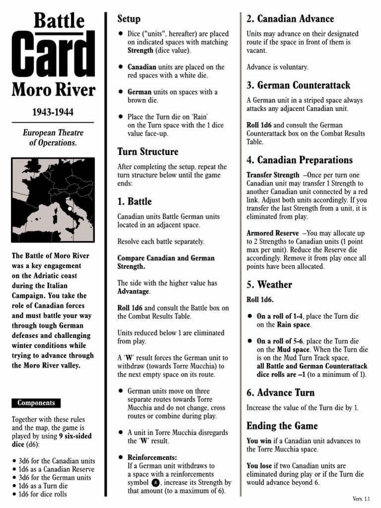 BatCd 2 Moro River RULES v1 1 | PDF